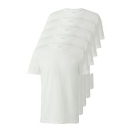 s.Oliver Herren s.Oliver T-Shirt 5er Pack mit Rundhals wei&szlig; M