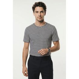Tommy Hilfiger Herren T-Shirt &raquo;Premium Line Mercerized T-Shirt&laquo; softe Premium Baumwolle Merzerisiert schwarz-wei&szlig; XXL
