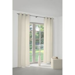 WIRTH Vorhang &raquo;NEUFAHRN&laquo; &Ouml;sen 1 Stk. tlg. beige Jacquard, Polyacryl, Polyester 145cm, &Ouml;sen, 135cm