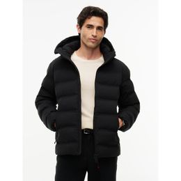 Tommy Hilfiger Herren Steppjacke &raquo;TECH HEAT SEALED JACKET&laquo; mit Kapuze w&auml;rmeversiegelt, Winter, 2-Wege-Rei&szlig;verschluss schwarz L