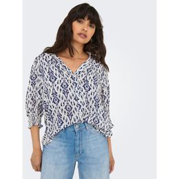 Only Damen Only Kurzarmbluse &raquo;ONLRAYA 3/4 SHIRT WVN NOOS&laquo; Viskose, regular fit blau S