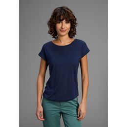Flashlights Damen T-Shirt Kurzarm, Saum mit Gummibund, Rundhalsausschnitt blau 48/50