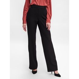 V&eacute;ro Moda Vero Moda Damen Anzughose &raquo;VMMAYA MR STRAIGHT SOLID PANT&laquo; Materialmix, mit Stretch, mide rise, straight fit schwarz XS (34), L&auml;nge 32