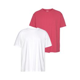 Fruit of the Loom Herren Fruit of the Loom T-Shirt Packung, 2 Stk. aus reiner Baumwolle rot M (48/50)