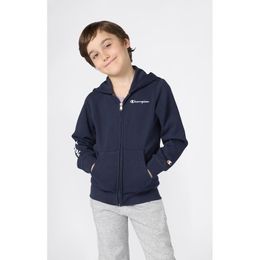 Champion Jungen Kapuzensweatjacke &raquo;ICONS CONTRAST Full Zip Hoodie&laquo; mit durchgehendem Rei&szlig;verschluss, aus Baumwolle und Polyester schwarz L (152/158)