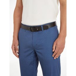 Tommy Hilfiger Herren Lederg&uuml;rtel &raquo;Denton Matte 3,5 cm breit&laquo; mit mattschwarzer Schnalle schwarz 110