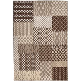 Tom Tailor HOME Teppich &raquo;PATTERN PATCH&laquo; rechteckig 12 mm H&ouml;he Exklusiv bei OTTO, ideal im Wohnzimmer & Schlafzimmer beige Kunstfaser B : 57cm 1 Stk., 