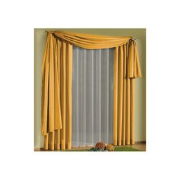 WIRTH Gardine &raquo;Daria&laquo; Kr&auml;uselband 1 Stk. tlg. gelb Polyester 175cm, Kr&auml;uselband, 135cm