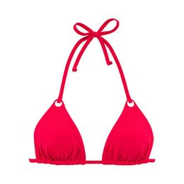 s.Oliver Damen s.Oliver Triangel-Bikini-Top &raquo;Beverly&laquo; mit kontrastfarbigen Zierringen rot 36, Cup A/B