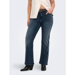 Only Carmakoma Damen Only CARMAKOMA Bootcut-Jeans &raquo;CARWILLY HW FLARED DNM REA409 NOOS&laquo; Baumwollmischung, bootcut fit, High Waist 52, L&auml;nge 32