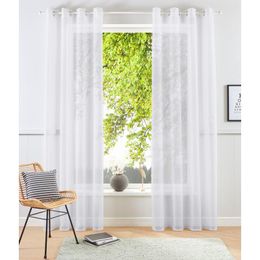 OTTO home Gardine &raquo;XANA&laquo; &Ouml;sen 1 Stk. tlg. Bestseller, einfarbig, 1 bzw. 2er Set, pflegeleicht, Bestseller! wei&szlig; Voile, Polyester 145cm, &Ouml;sen, 145cm