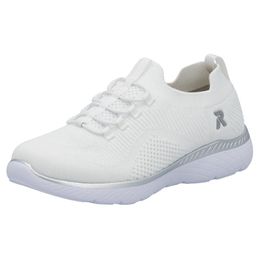 Rieker Sport Damen RIEKER Sport Slip-On Sneaker , Slipper, Freizeitschuh, Schlupfschuh mit Elastik-Einstieg wei&szlig; 38
