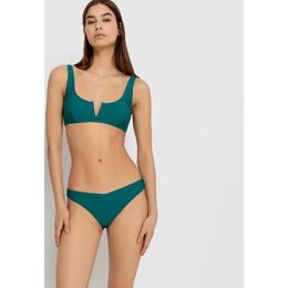 Lscn By Lascana Damen LSCN by LASCANA Bustier-Bikini-Top &raquo;Gina&laquo; mit V-Ausschnitt vorne blau 32, Cup A