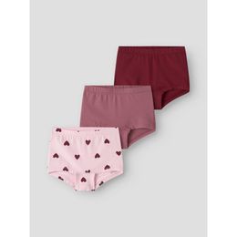name it Herren Hipster &raquo;NMFTIGHTS 3P CUTIE HEART NOOS&laquo; Packung, 3 Stk. Baumwollmischung, uni und bedruckt im Set bunt 110, 3 Stk.