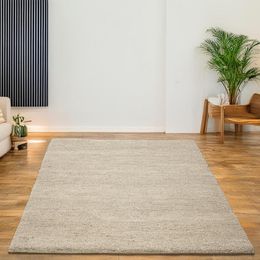 Theko Wollteppich &raquo;Taza Royal, handgekn&uuml;pft&laquo; rechteckig 28 mm H&ouml;he echter Berber Teppich aus Marokko, reine Schurwolle, Wohnzimmer beige Schurwolle B 