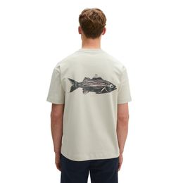 Marc O'Polo Marc O'polo Herren Marc O'Polo T-Shirt loose mit Fisch-R&uuml;ckenprint beige M
