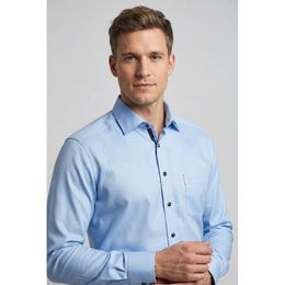 MARVELIS Herren MARVELIS Langarmhemd Businesshemd, New-Kentkragen, modern fit blau 41, N-Gr