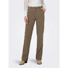 Only Damen Only Anzughose &raquo;ONLRAFFY &ndash; Hose mit geradem Bein und Stretchkomfort&laquo; Materialmix beige XS (34), L&auml;nge 32
