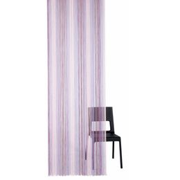 Weckbrodt-Gardinen Fadenvorhang &raquo;Leon&laquo; &Ouml;sen 1 Stk. tlg. Fadengardine, Insektenschutz, transparent, k&uuml;rzbar, Store lila Polyester 160cm, &Ouml;sen, 98cm
