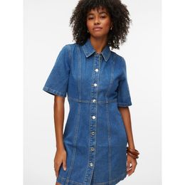 V&eacute;ro Moda Vero Moda Damen Jeanskleid &raquo;VMDAISY 2/4 SHORT DENIM DRESS NOOS&laquo; Baumwolle blau M, N-Gr