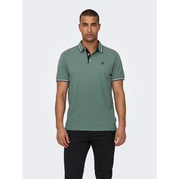 Only & Sons Only & Sons Herren ONLY & SONS Poloshirt &raquo;ONSFLETCHER SLIM SS POLO NOOS&laquo; Baumwolle, normal geschnitten gr&uuml;n S