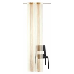 Weckbrodt-Gardinen Fadenvorhang &raquo;Rebecca&laquo; Multifunktionsband 1 Stk. tlg. Fadengardine, Insektenschutz, transparent, k&uuml;rzbar, Store beige Polyester 160cm, 