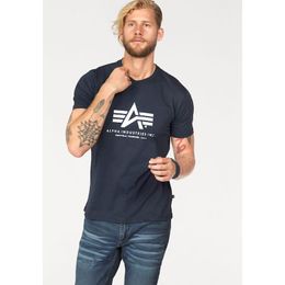 Alpha Industries Herren T-Shirt &raquo;Basic T-Shirt&laquo; Baumwolle, regular fit blau L