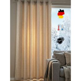 WIRTH Vorhang &raquo;Trondheim B&laquo; &Ouml;sen 1 Stk. tlg. beige Chenille, Polyacryl 160cm, &Ouml;sen, 172cm