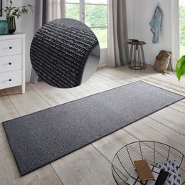Hanse Home L&auml;ufer &raquo;Boucl&eacute;&laquo; rechteckig 5 mm H&ouml;he rutschfest, Sisal Optik, Teppich, K&uuml;che, Flur, schlicht, umkettelt grau Polypropylen (PP) B : 67cm 1 