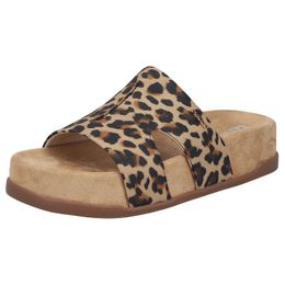 Rieker Damen Pantolette Sommerschuh, Strandschuh, Urlaubsschuh in Leo-Optik 38