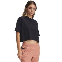 Under Armour Damen T-Shirt mit flach aufgestickten Logos, aus Baumwolle und Polyester schwarz-wei&szlig; XL