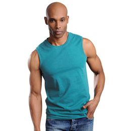 H.I.S. H.I.S Herren Muscleshirt &raquo;, Unterziehshirt, Unterhemd f&uuml;r Herren&laquo; Packung, 3er-Pack, 3 Stk. unifarben, Rundhalsausschnitt, aus Baumwolle gr&uuml;n 6/L
