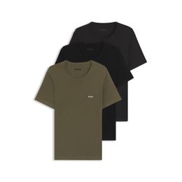 BOSS Herren BOSS T-Shirt &raquo;TShirtRN 3P Classic&laquo; Packung, 3 Stk. mit BOSS Stickerei bunt M