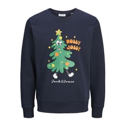 Jack & Jones Jack & Jones Sweatshirt 'JJXmas Jolly' Herren Gr&ouml;&szlig;e M dunkelblau / zitrone / gr&uuml;n / dunkelorange