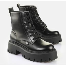 Buffalo Damen Schn&uuml;rboots &raquo;ASPEN LACE UP&laquo; , Plateauboots, Schn&uuml;rboots, Freizeitschuh mit markanter Profilsohle schwarz 41