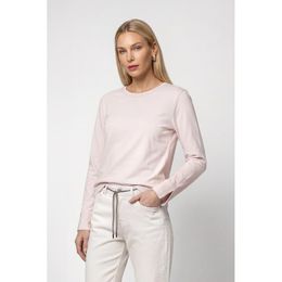 monari Damen Langarmshirt &raquo;Shirt Basic Schmuck&laquo; Regular fit mit Rundhalsausschnitt rosa 36