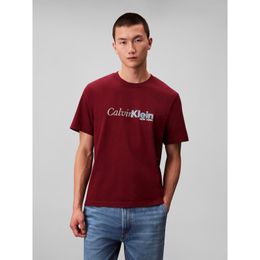 Calvin Klein Herren T-Shirt &raquo;SS 20S EU CALVIN CURSIVE GRAPHIC&laquo; Mit Rundhalsausschnitt, regular fit rot M