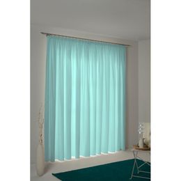 Adam Vorhang &raquo;Uni Collection&laquo; Kr&auml;uselband 1 Stk. tlg. aus 100% Bio-Baumwolle blau Jacquard, Baumwolle (Bio-Baumwolle) 225cm, Kr&auml;uselband, 145cm