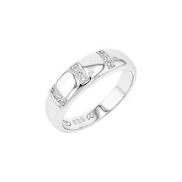 Tom Tailor Damen Tom Tailor Silberring mit Zirkonia (synth.) 60, Silber 925 (Sterlingsilber)