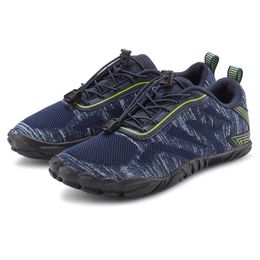 John Devin Damen Sneaker &raquo;Freizeitschuh, Halbschuh, Turnschuh, Barfu&szlig;schuh&laquo; mit elastischen B&auml;ndern f&uuml;r schnelles Reinschl&uuml;pfen, Unisex VEGAN blau 47