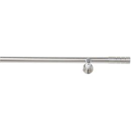 GOOD LIFE Vorhangstange &raquo;Ranura&laquo; &Oslash; 20 mm 1 l&auml;ufig-l&auml;ufig Fixma&szlig; silber Metall B/L: 120cm &Oslash; 20mm, 1 l&auml;ufig