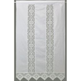 HOSSNER - ART OF HOME DECO Querbehang &raquo;Achental&laquo; Stangendurchzug 1 Stk. tlg. wei&szlig; Baumwolle 35cm, Stangendurchzug, 120cm