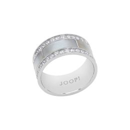 JOOP! Damen JOOP! Fingerring &raquo;2039778/-79/-80&laquo; mit Zirkonia (synth.) silber 58, Edelstahl, 10mm