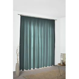 WIRTH Vorhang &raquo;Torbole&laquo; Multifunktionsband 1 Stk. tlg. blau Jacquard, Baumwolle, Polyester 145cm, Multifunktionsband, 132cm