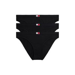 Tommy Hilfiger Underwear Damen Slip &raquo;3 PACK BIKINI (EXT.SIZES)&laquo; Packung, 3 Stk. Logo am Bund, aus Baumwoll-Stretch schwarz L (40), 3 Stk.