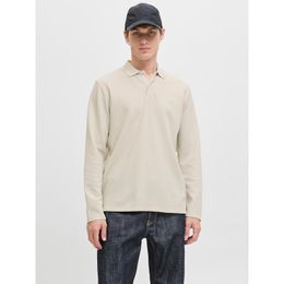 Jack & Jones Jack & Jones Herren Langarm-Poloshirt &raquo;JJEAUSTIN POLO LS NOOS&laquo; beige XXL