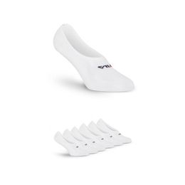 Fila Damen F&uuml;&szlig;linge &raquo;UNISEX GHOST SOCKS&laquo; 6 Paar, mit Logo-Schriftzug, Silikonstreifen an der Ferse f&uuml;r besseren Halt wei&szlig; 43-46
