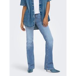 Only Damen Only Skinny-fit-Jeans &raquo;ONLBLUSH MW BACK POCK FLA TAI222 DNMNOOS&laquo; blau S (36), L&auml;nge 32