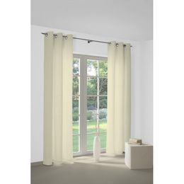 WIRTH Vorhang &raquo;Natur&laquo; &Ouml;sen 1 Stk. tlg. 1-lagig beige Baumwolle 145cm, &Ouml;sen, 127cm