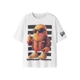 name it T-Shirt 'Italian Brainrot' Jungen Gr&ouml;&szlig;e 146/152 camel / gelb / schwarz / wei&szlig;
